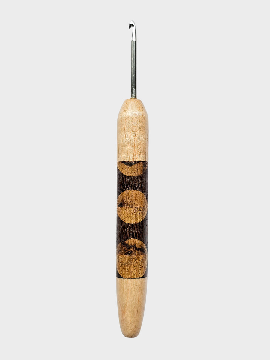 03.50mm Maple + Wenge / Limba Zigzag Metal Crochet Hook (Item #72 ...
